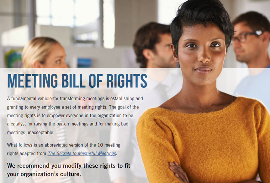 Leadership Strategies | Printable Meeting Bill of Rights Poster